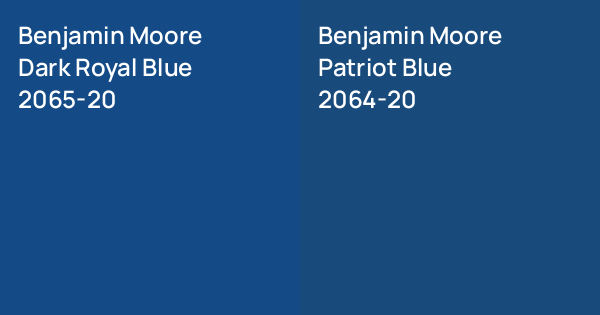Benjamin Moore Dark Royal Blue vs. Benjamin Moore Patriot Blue comparison