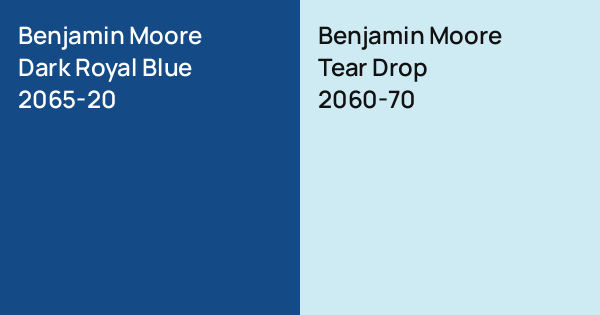 Benjamin Moore Dark Royal Blue vs. Benjamin Moore Tear Drop comparison
