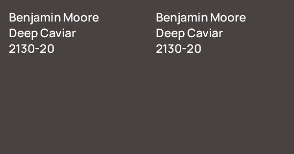 Benjamin Moore Deep Caviar vs. Benjamin Moore Deep Caviar comparison