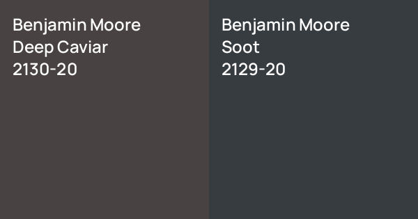 Benjamin Moore Deep Caviar vs. Benjamin Moore Soot comparison