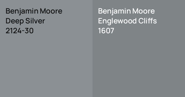Benjamin Moore Deep Silver vs. Benjamin Moore Englewood Cliffs comparison