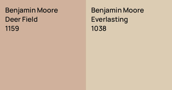 Benjamin Moore Deer Field vs. Benjamin Moore Everlasting comparison