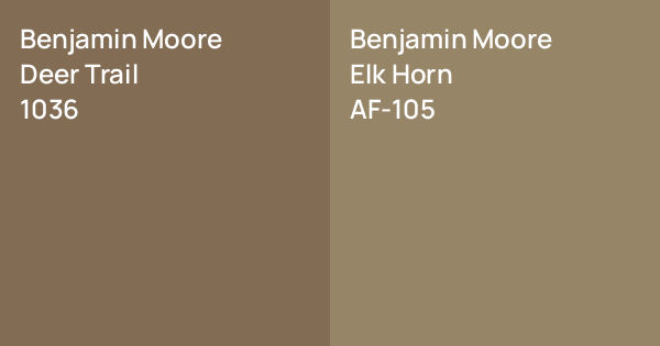 Benjamin Moore Deer Trail vs. Benjamin Moore Elk Horn comparison