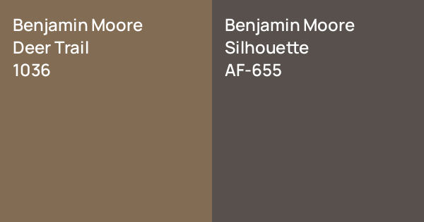 Benjamin Moore Deer Trail vs. Benjamin Moore Silhouette comparison