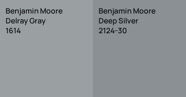 Benjamin Moore Delray Gray vs. Benjamin Moore Deep Silver comparison