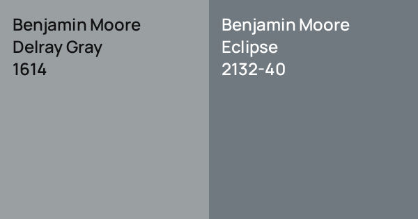 Benjamin Moore Delray Gray vs. Benjamin Moore Eclipse comparison