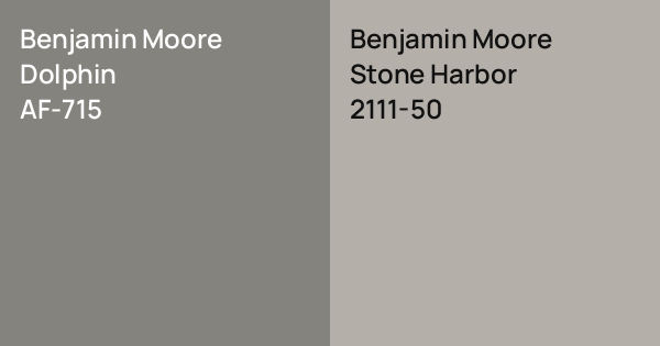 Benjamin Moore Dolphin vs. Benjamin Moore Stone Harbor comparison