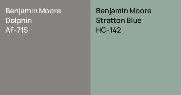 Benjamin Moore Dolphin vs. Benjamin Moore Stratton Blue comparison