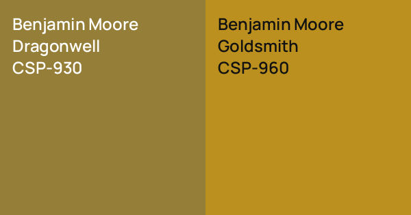 Benjamin Moore Dragonwell vs. Benjamin Moore Goldsmith comparison