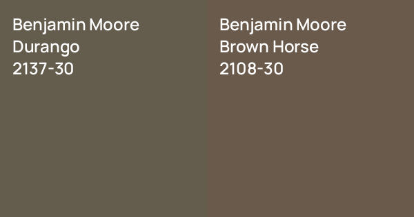 Benjamin Moore Durango vs. Benjamin Moore Brown Horse comparison