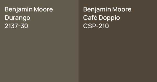 Benjamin Moore Durango vs. Benjamin Moore Café Doppio comparison