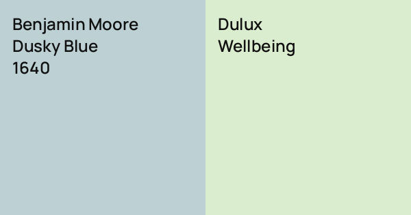 Benjamin Moore Dusky Blue vs. Dulux Wellbeing comparison