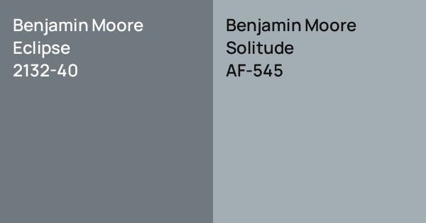 Benjamin Moore Eclipse vs. Benjamin Moore Solitude comparison