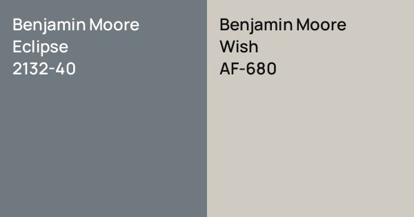 Benjamin Moore Eclipse vs. Benjamin Moore Wish comparison