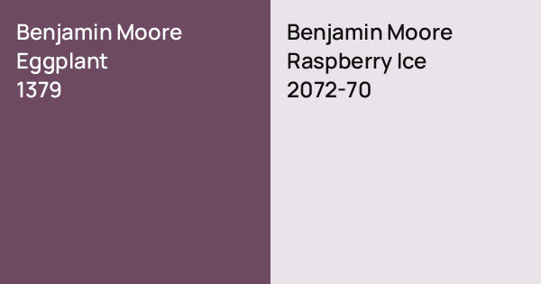 Benjamin Moore Eggplant vs. Benjamin Moore Raspberry Ice comparison
