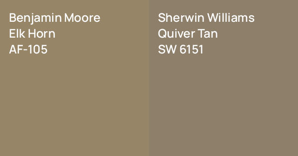 Benjamin Moore Elk Horn vs. Sherwin Williams Quiver Tan comparison