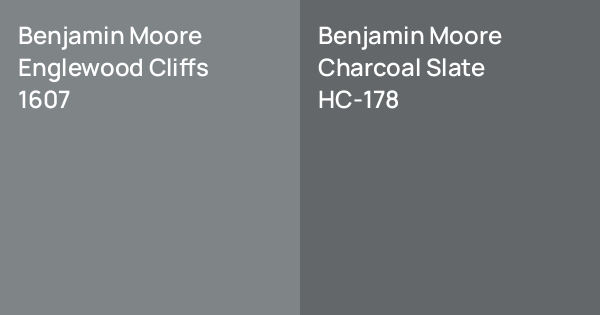 Benjamin Moore Englewood Cliffs vs. Benjamin Moore Charcoal Slate ...