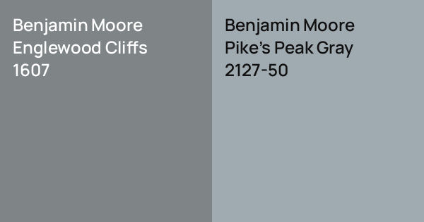 Benjamin Moore Englewood Cliffs vs. Benjamin Moore Pike's Peak Gray ...