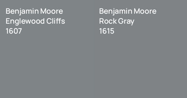 Benjamin Moore Englewood Cliffs vs. Benjamin Moore Rock Gray comparison
