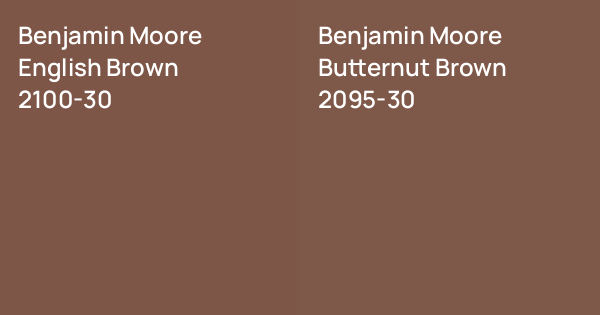 Benjamin Moore English Brown vs. Benjamin Moore Butternut Brown comparison