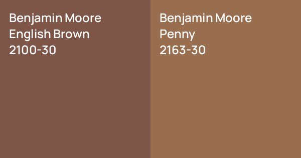 Benjamin Moore English Brown vs. Benjamin Moore Penny comparison