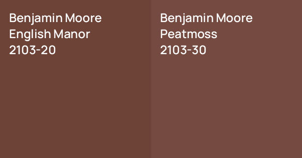 Benjamin Moore English Manor vs. Benjamin Moore Peatmoss comparison