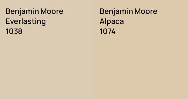 Benjamin Moore Everlasting vs. Benjamin Moore Alpaca comparison