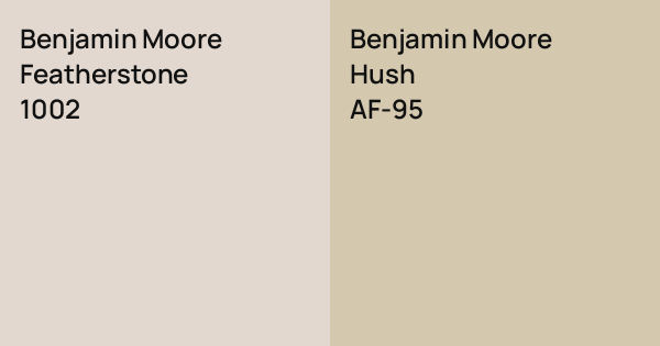 Benjamin Moore Featherstone vs. Benjamin Moore Hush comparison