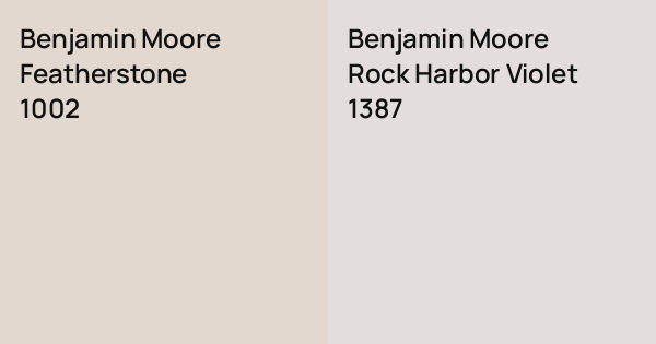 Benjamin Moore Featherstone vs. Benjamin Moore Rock Harbor Violet ...