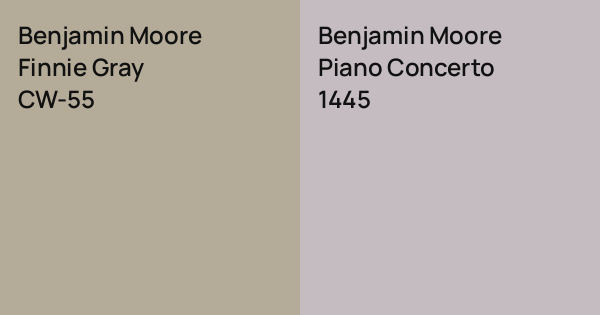 Benjamin Moore Finnie Gray vs. Benjamin Moore Piano Concerto comparison
