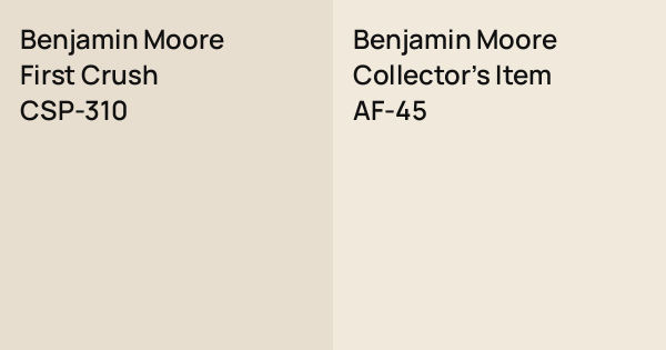 Benjamin Moore First Crush vs. Benjamin Moore Collector's Item comparison