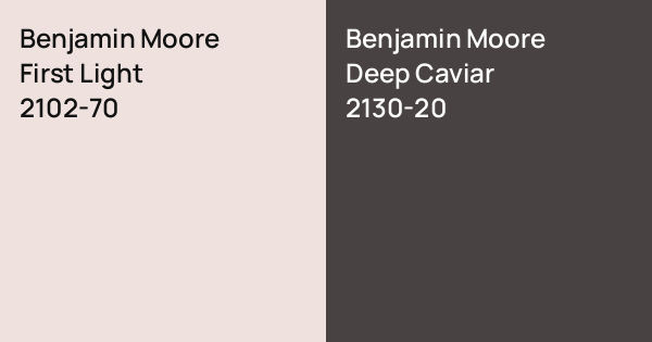 Benjamin Moore First Light vs. Benjamin Moore Deep Caviar comparison