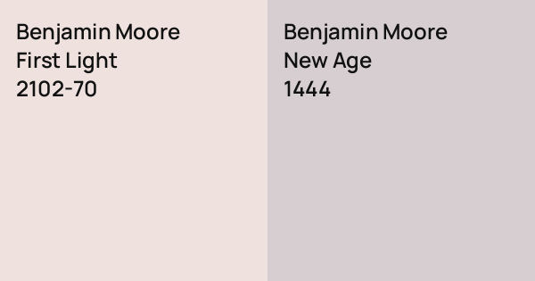 Benjamin Moore First Light vs. Benjamin Moore New Age comparison