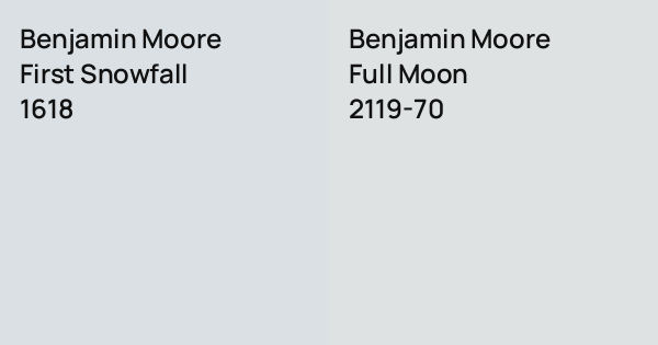 Benjamin Moore First Snowfall vs. Benjamin Moore Full Moon comparison