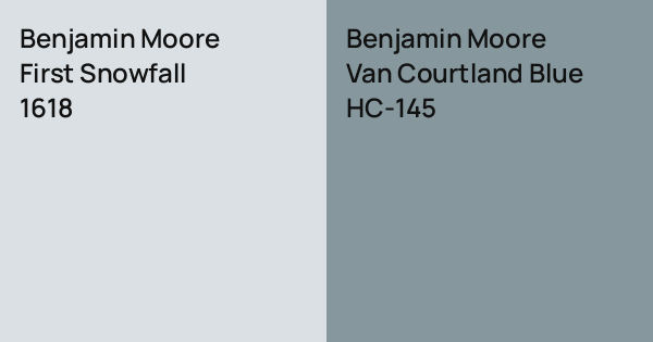 Benjamin Moore First Snowfall vs. Benjamin Moore Van Courtland Blue ...