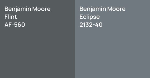 Benjamin Moore Flint vs. Benjamin Moore Eclipse comparison