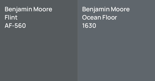 Benjamin Moore Flint vs. Benjamin Moore Ocean Floor comparison
