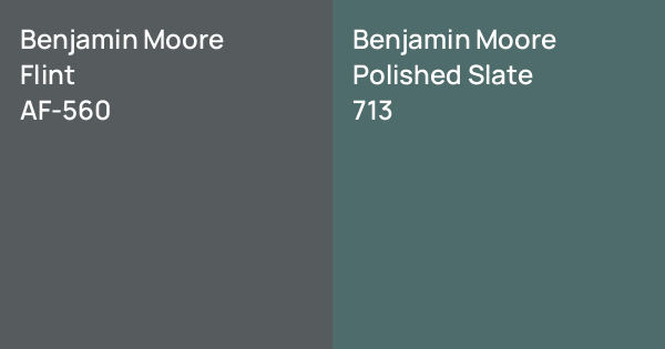 Benjamin Moore Flint vs. Benjamin Moore Polished Slate comparison