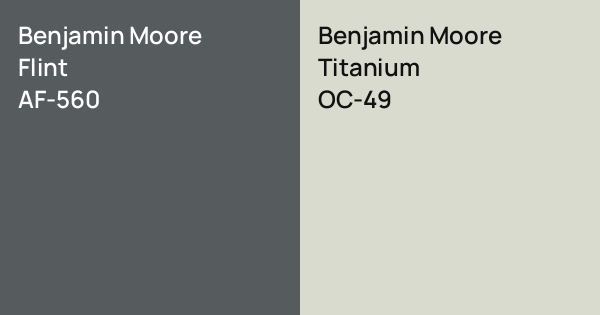 Benjamin Moore Flint vs. Benjamin Moore Titanium comparison