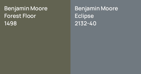 Benjamin Moore Forest Floor vs. Benjamin Moore Eclipse comparison