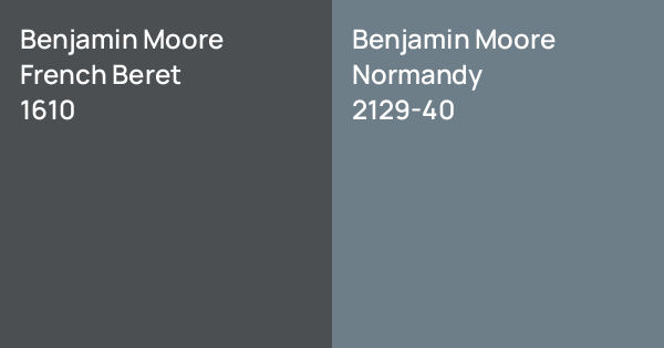 Benjamin Moore French Beret vs. Benjamin Moore Normandy comparison