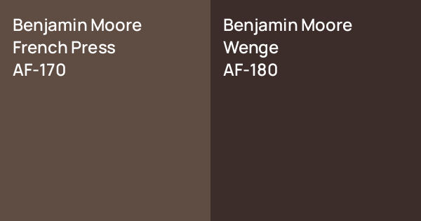 Benjamin Moore French Press vs. Benjamin Moore Wenge comparison