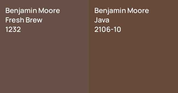 Benjamin Moore Fresh Brew vs. Benjamin Moore Java comparison