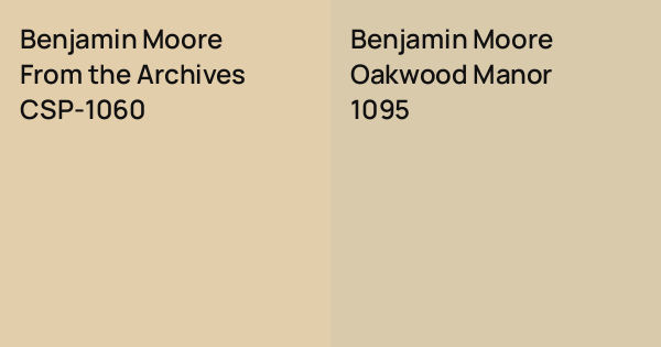 Benjamin Moore From the Archives vs. Benjamin Moore Oakwood Manor ...