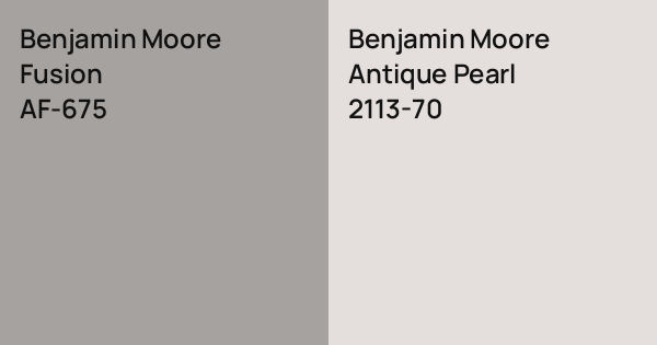 Benjamin Moore Fusion vs. Benjamin Moore Antique Pearl comparison