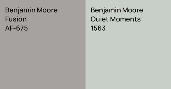 Benjamin Moore Fusion vs. Benjamin Moore Quiet Moments comparison