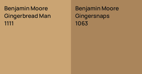 Benjamin Moore Gingerbread Man vs. Benjamin Moore Gingersnaps comparison