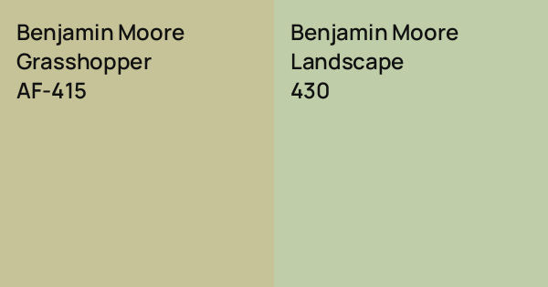 Benjamin Moore Grasshopper vs. Benjamin Moore Landscape comparison