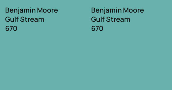 Benjamin Moore Gulf Stream vs. Benjamin Moore Gulf Stream comparison