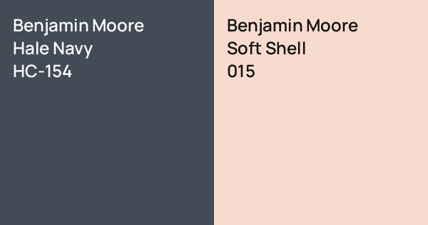 Benjamin Moore Hale Navy vs. Benjamin Moore Soft Shell comparison